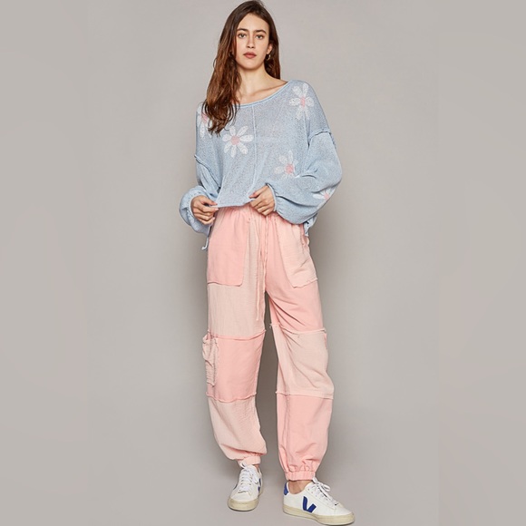 POL | Sweaters | Pol Sky Blue Lightweight Floral Print Sweater Top ...